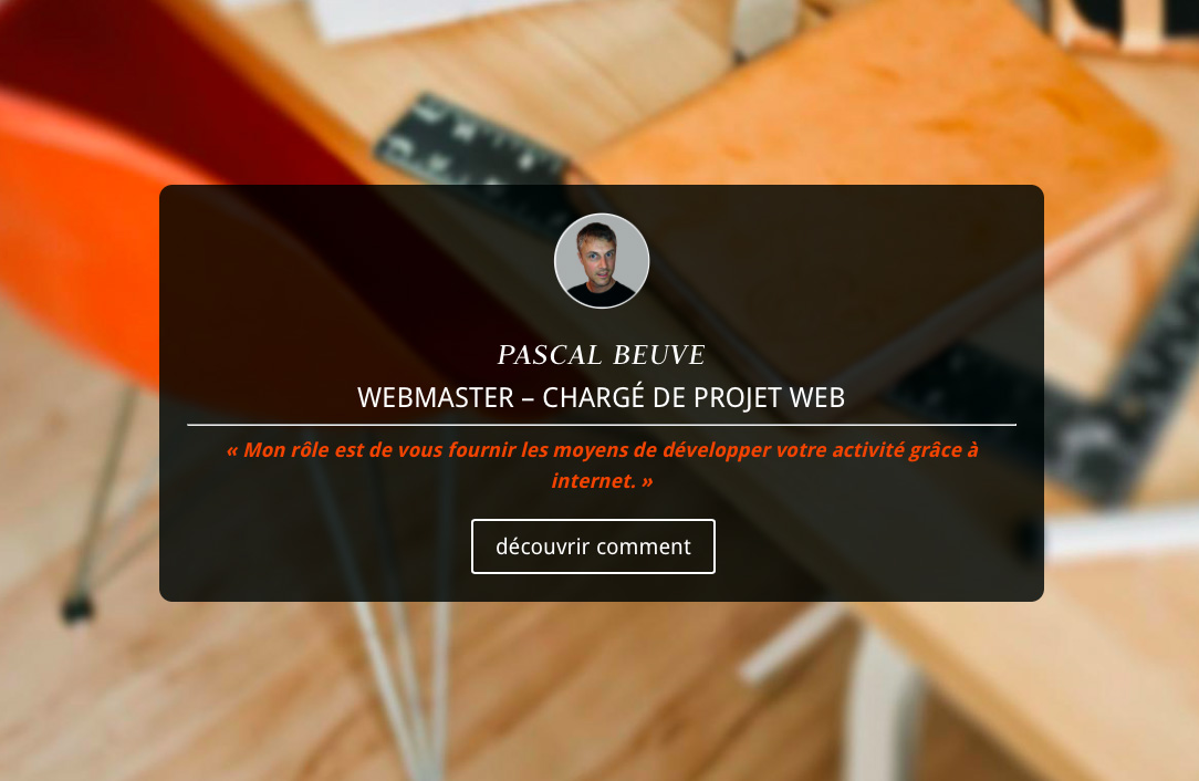 Webmaster à Caen, Pascal Beuve - formateur Wordpress